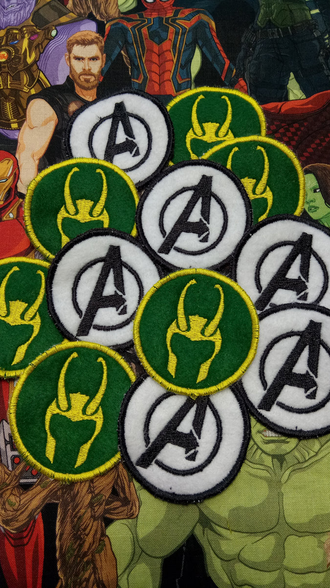 Avengers and Loki patches (inspired by source material) – PrimaDiana